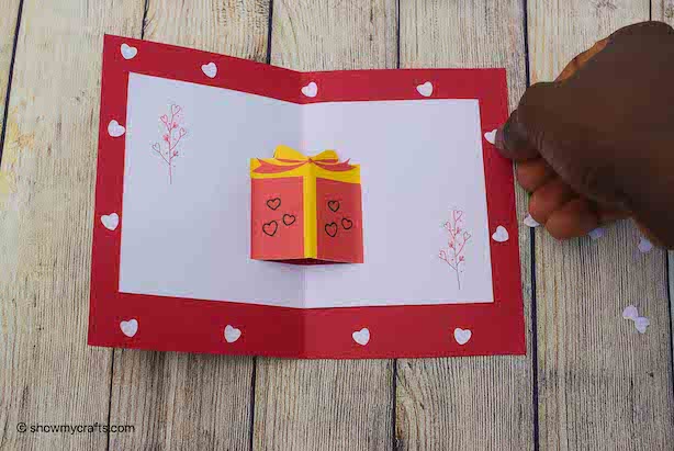 Easy Valentines pop up card - Easy valentines craft printable
