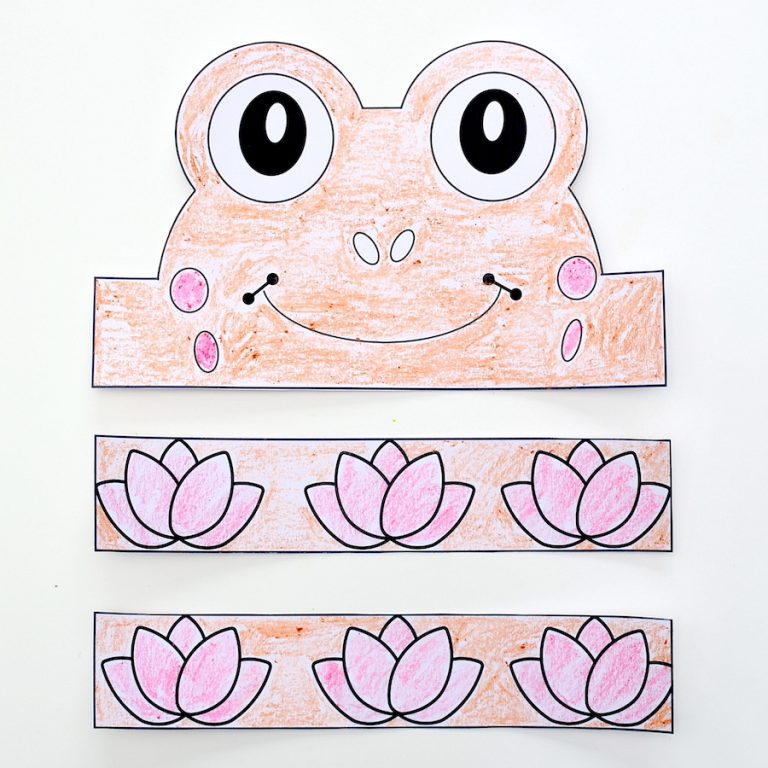 Frog Headband Craft for Kids - Free Frog Hat Template