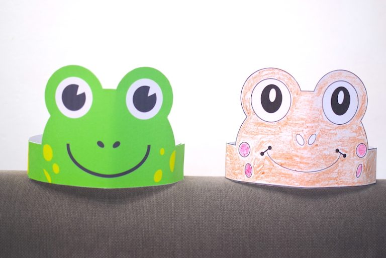 Frog Headband Craft for Kids - Free Frog Hat Template