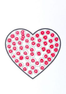 Valentines Dot Painting Activity for preschool, kindergarten and toddlers