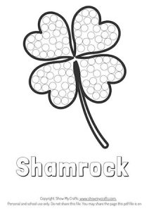 St Patrick's Day Dot Painting Activity - Show My Crafts