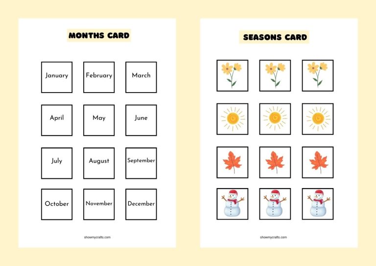 Seasons and Months Matching Game | Fun Learning Activity