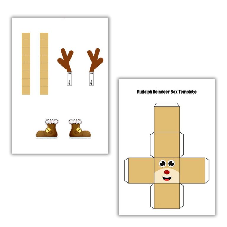 Rudolph Reindeer Box Craft - Kids Crafts Printables