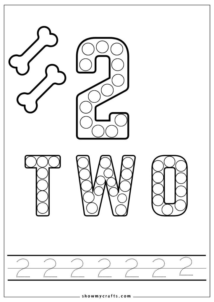Free Printable Numbers Dot Painting Worksheets