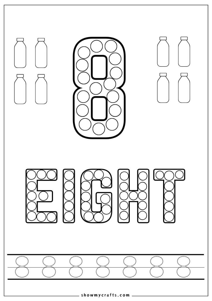 Free Printable Numbers Dot Painting Worksheets