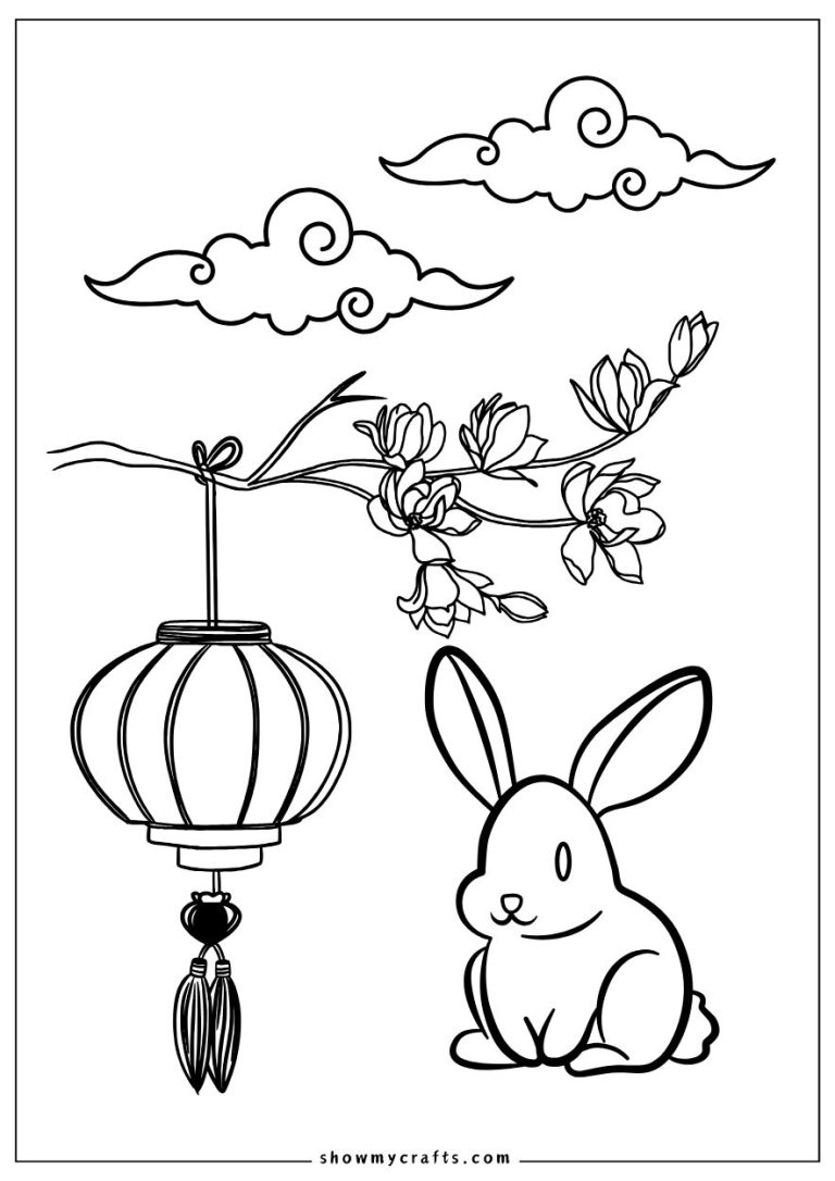 Chinese New Year Coloring Pages - Kids Crafts Printables Lunar new year ...