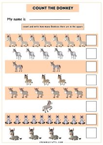 Printable Farm Animals Counting Worksheet For Preschool