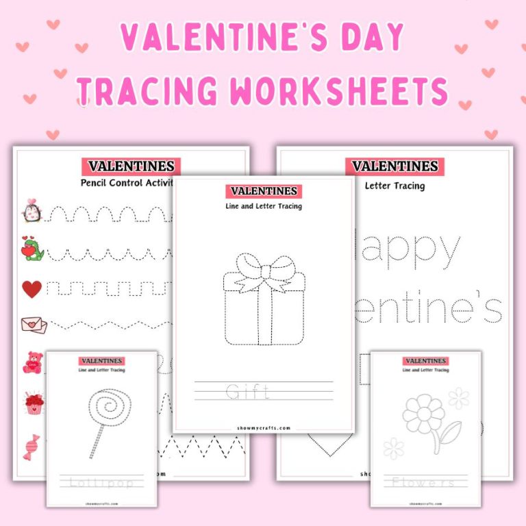 Valentine's Day Tracing Activities - Kids Crafts Printables