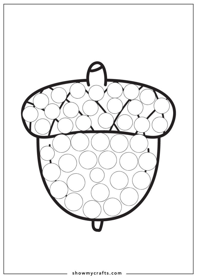 Fall and Autumn Dot Marker Printables - Kids Crafts Printables