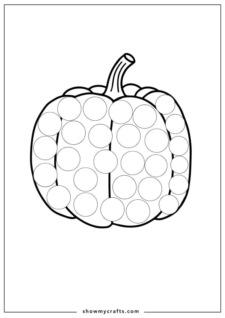 Fall and Autumn Dot Marker Printables - Kids Crafts Printables