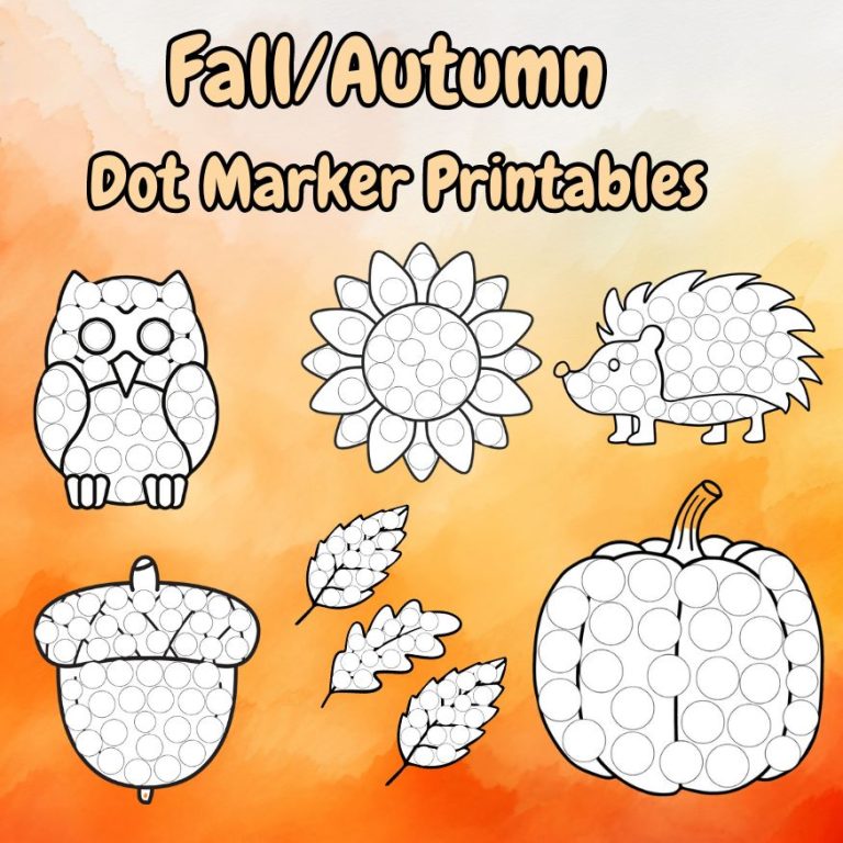 Dot Painting Printables For Kids - Free Printables