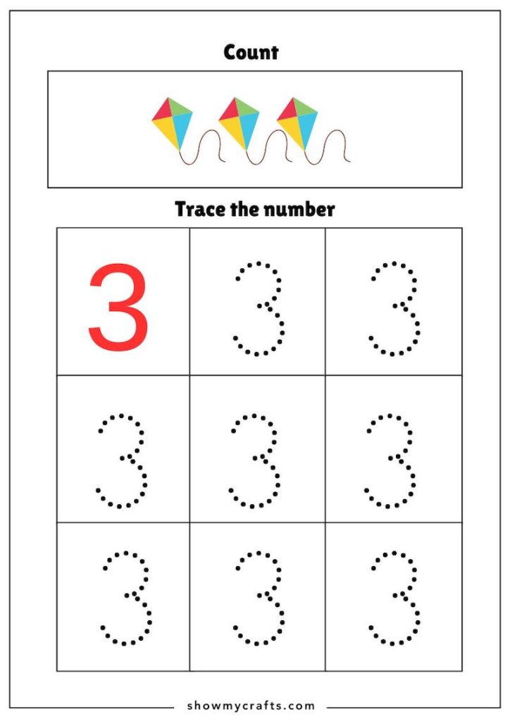 Free Number Tracing Worksheet 1-20