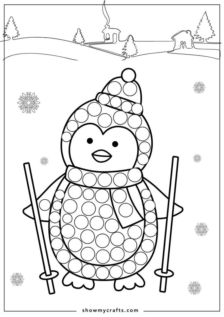 Free Winter Dot Marker Printables