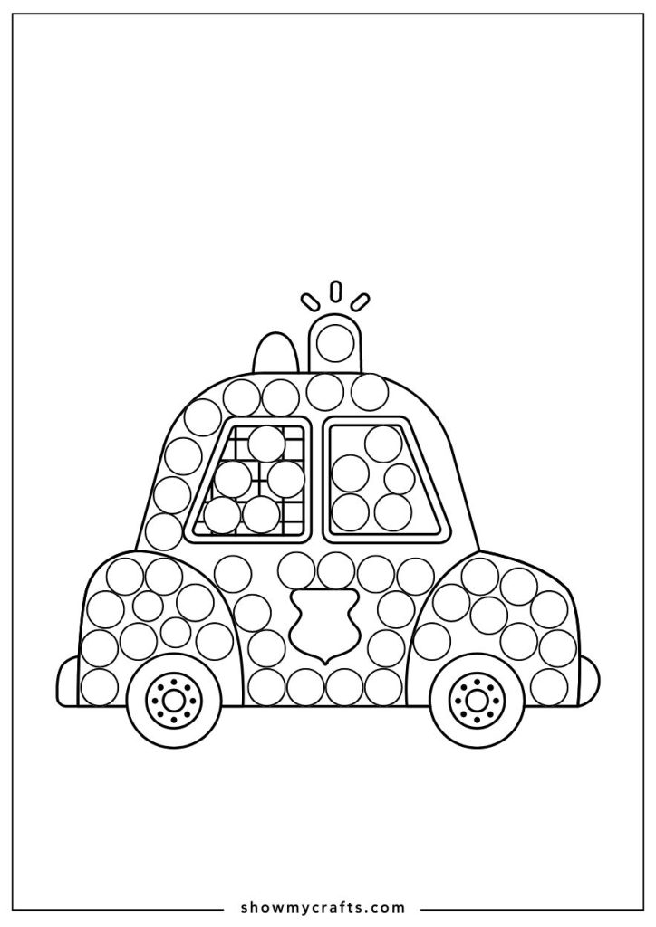 Transportation Dot Painting Printables - Kids Crafts Printables