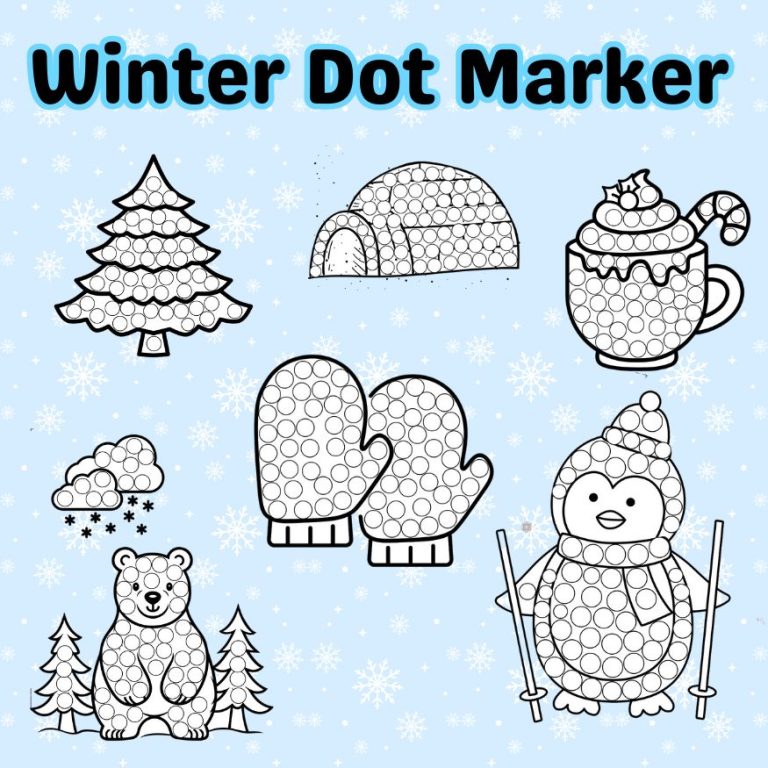 Dot Painting Printables For Kids - Free Printables