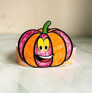 Pumpkin headband craft - Free pumpkin headband templates