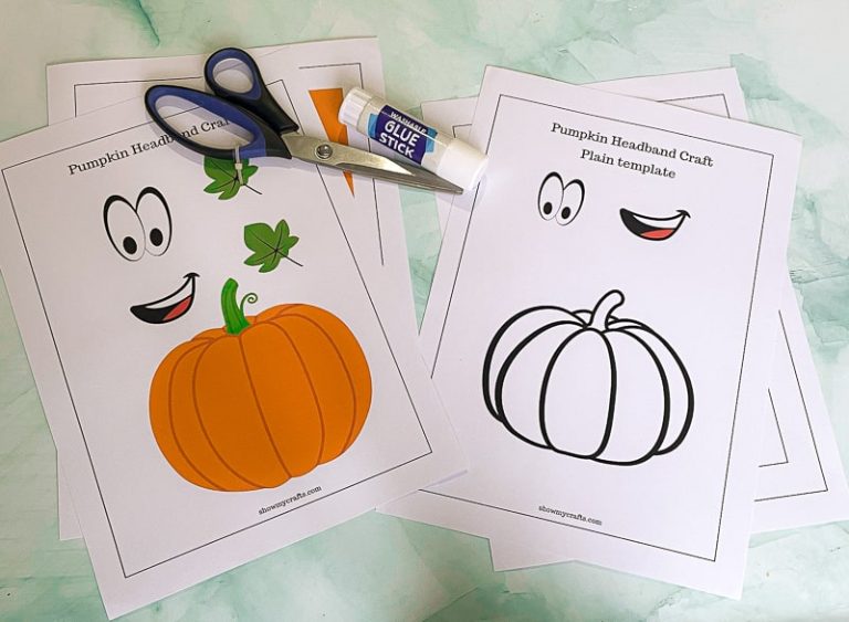 Pumpkin headband craft - Free pumpkin headband templates