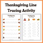Thanksgiving Line Tracing Worksheets - Kids Crafts Printables