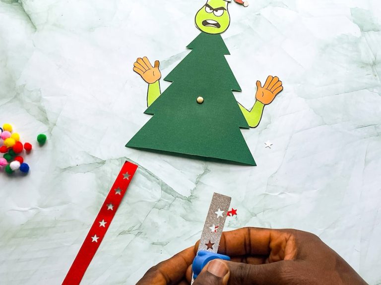 Grinch Christmas Tree Craft for kids