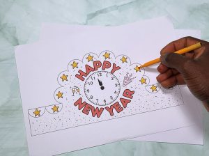 Happy New Year Headband Craft - Kids Crafts Printables Free Templates