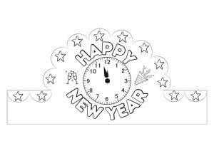 Happy New Year Headband Craft - Kids Crafts Printables Free Templates