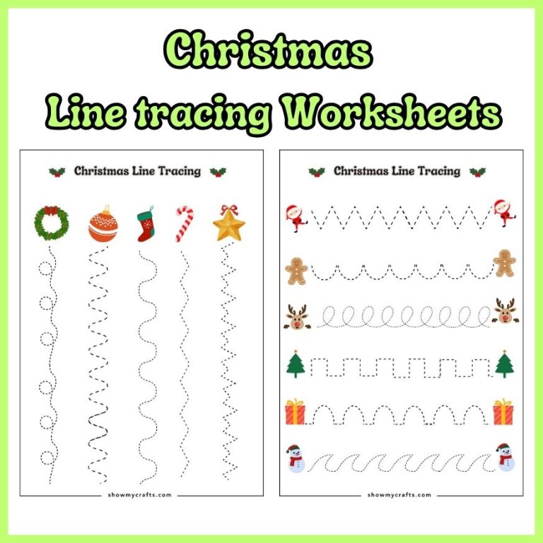 Christmas Line Tracing for Preschool - Kids Crafts Printables Free ...