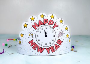 Happy New Year Headband Craft - Kids Crafts Printables Free Templates