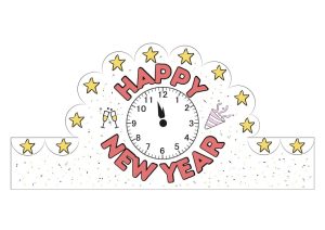 Happy New Year Headband Craft - Kids Crafts Printables Free Templates