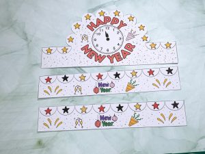 Happy New Year Headband Craft - Kids Crafts Printables Free Templates