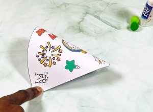 New Year Party Hat Craft - Kids Crafts Printables [Free templates]